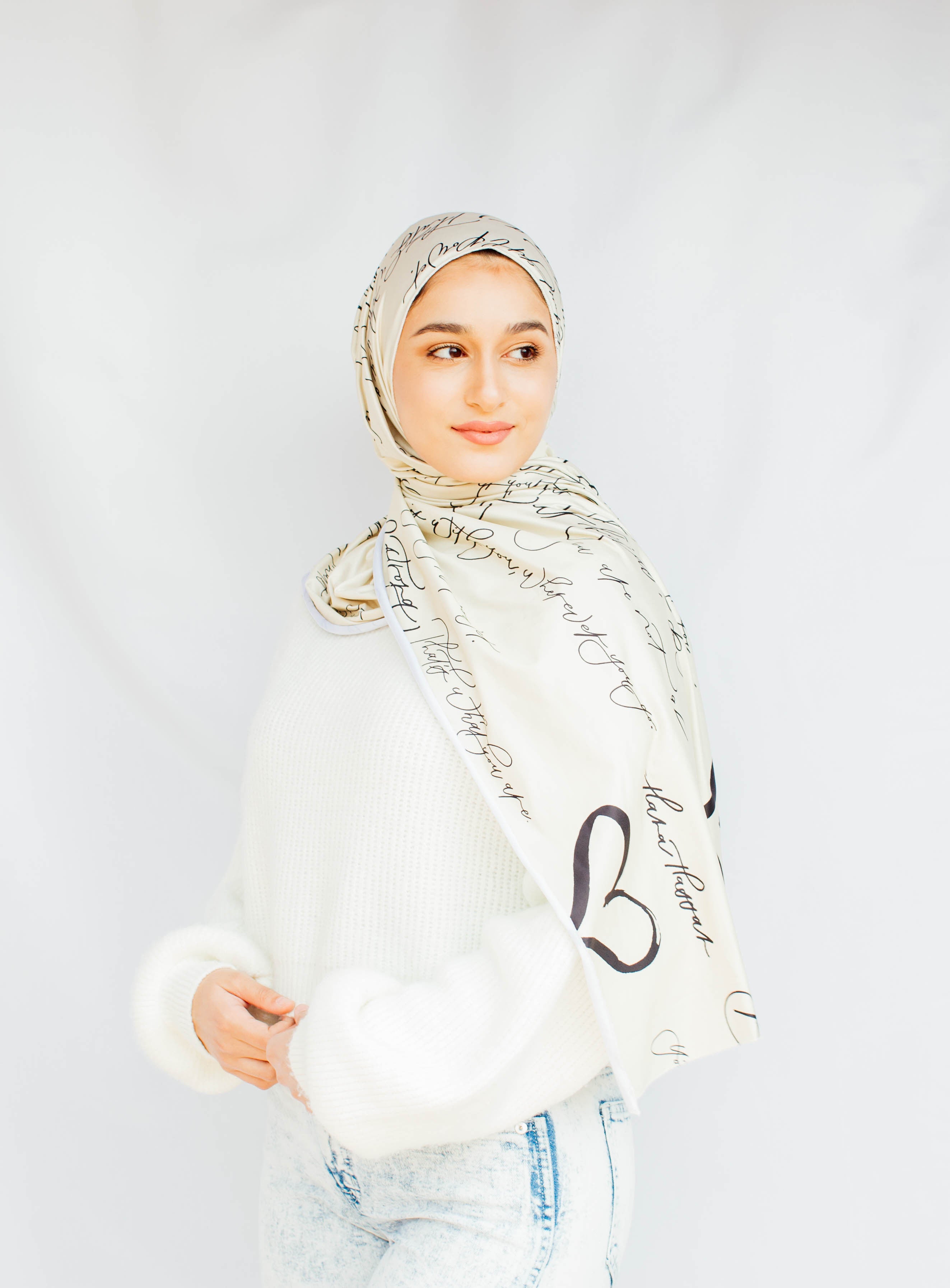 Hana's Prints Collection: Hijabi Power Poem on Beige – leenashijabs